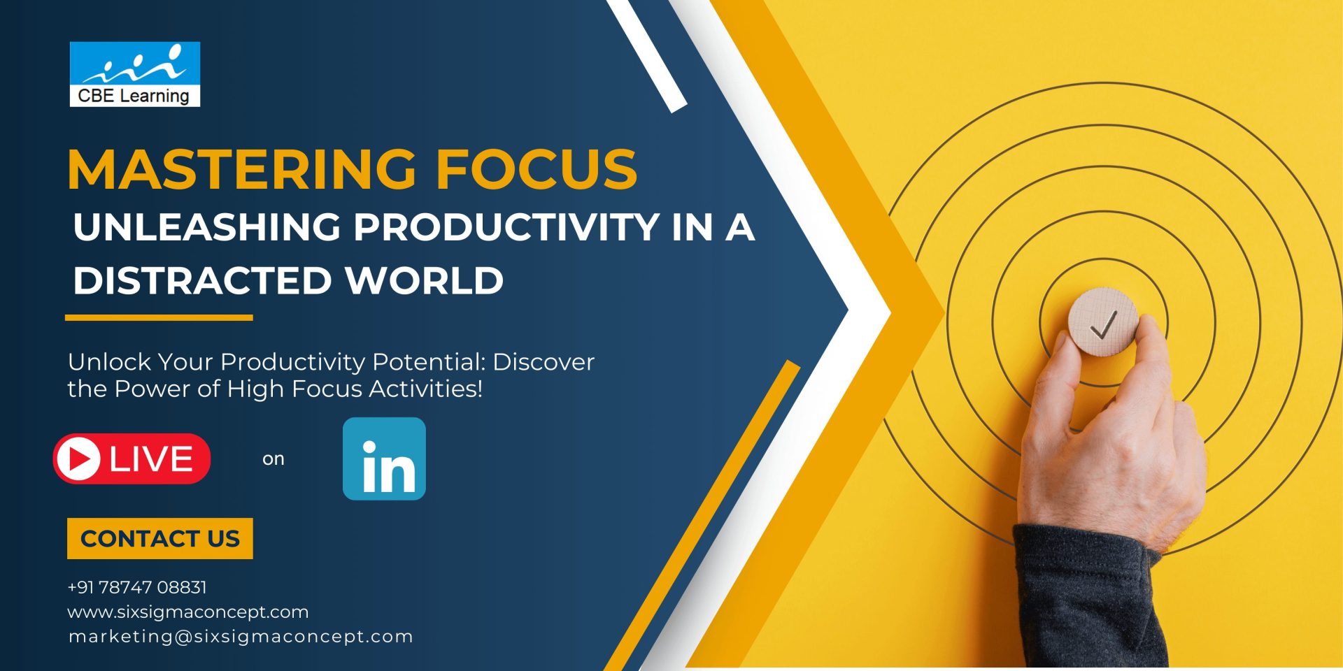 Mastering Focus: Unleashing Productivity in a Distracted World - Six Sigma Concept