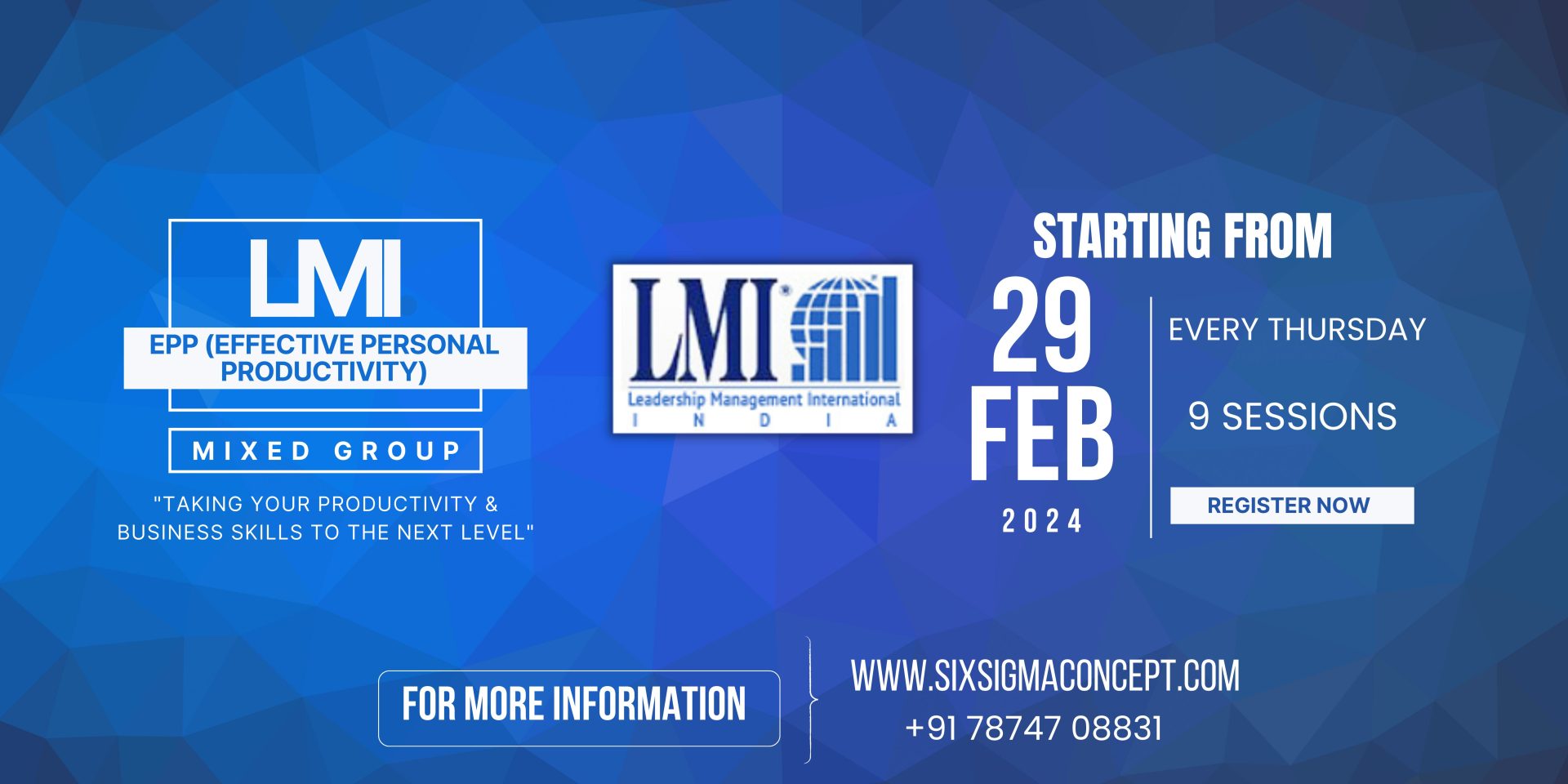 LMI's EPP (Effective Personal Productivity) Paid Mixed Group - Six ...